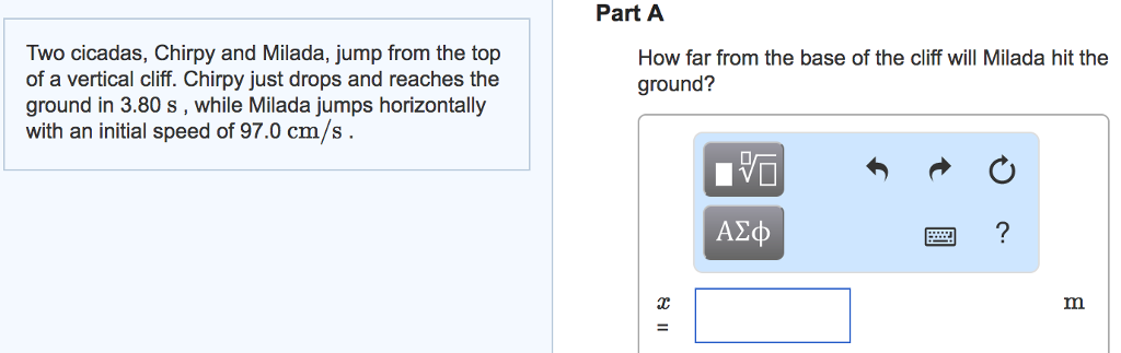 Solved Two Cicadas Chirpy And Milada Jump From The Top Of