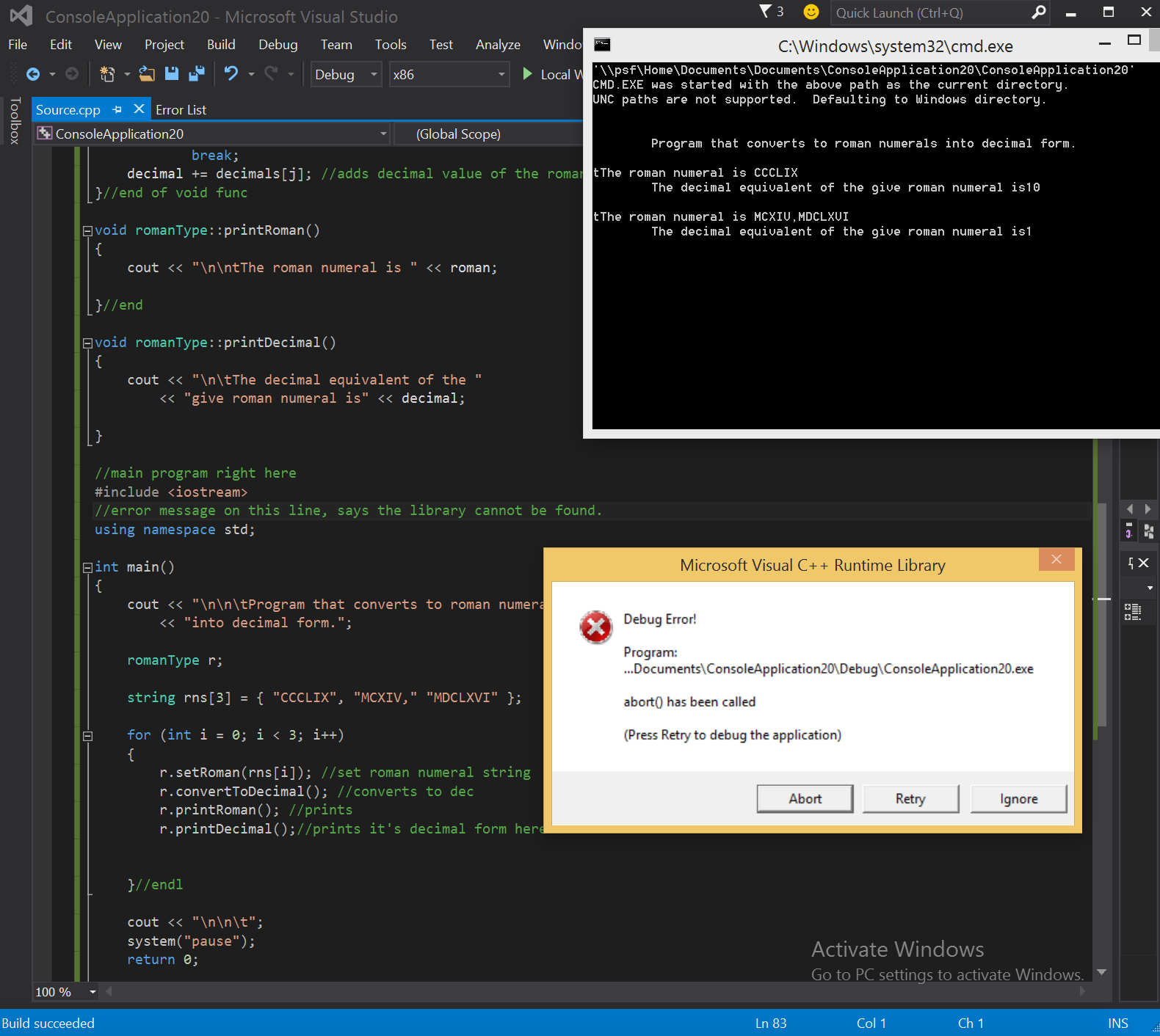 Solved [c ] Program That Converts Roman Numerals To