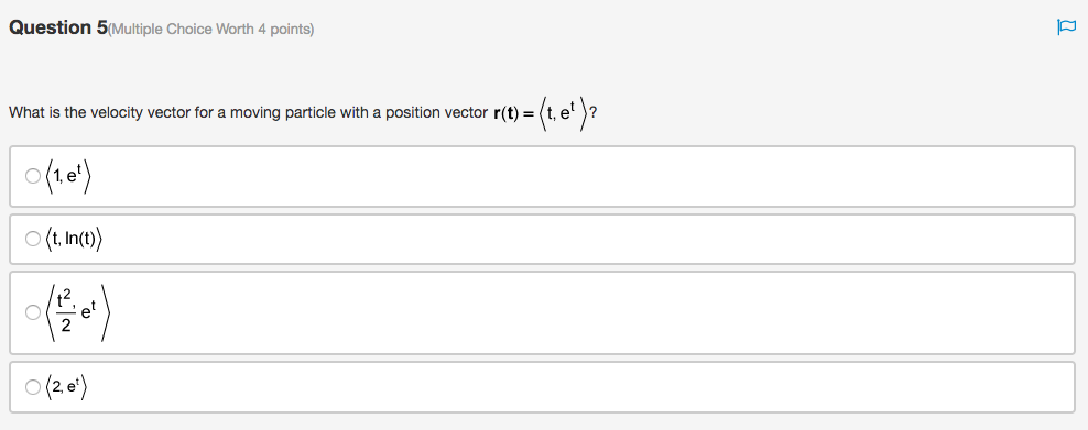 Solved What is the velocity vector for a moving particle | Chegg.com