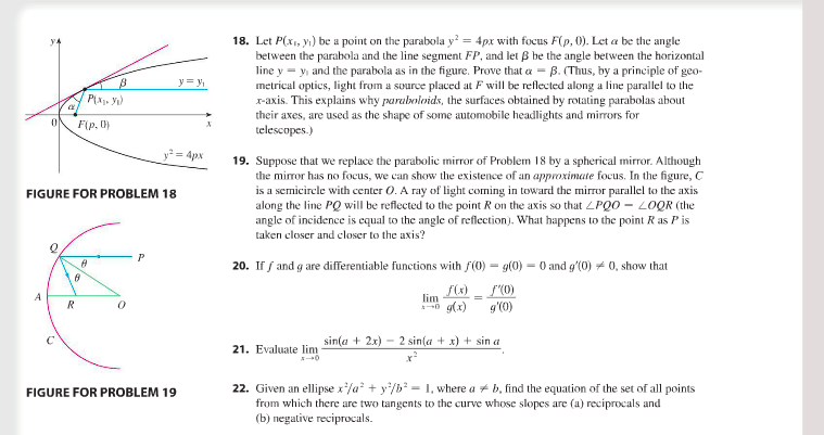 Solved Let P(x, y.) be a point on the parabola y-4px with | Chegg.com