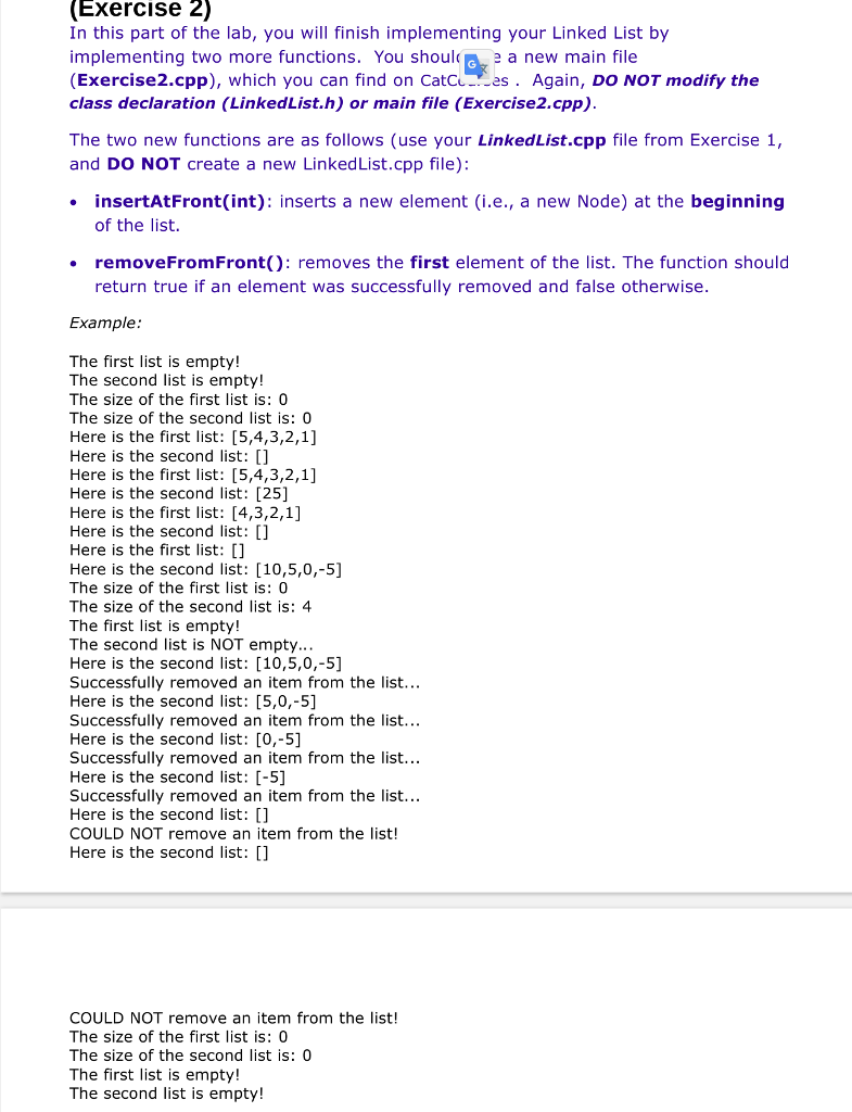 Solved Can some one help me with this C++ lab exercise 2? I | Chegg.com