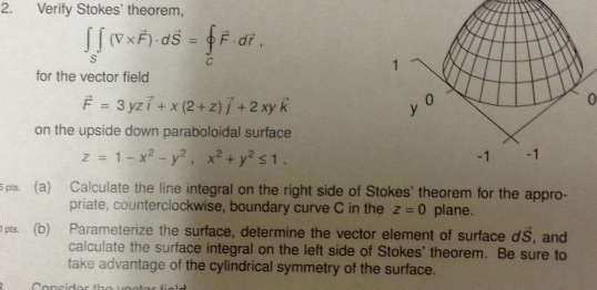 Solved Verify Stokes Theorem For The Vector Field On The