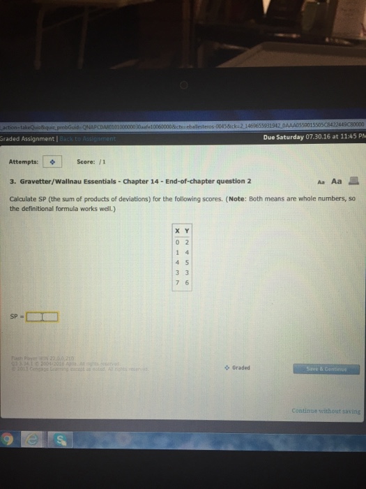 Solved Calculate SP (the sum of products of deviations) for | Chegg.com