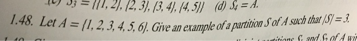 Solved Let A = {1, 2, 3, 4, 5, 6}. Give an example of a | Chegg.com