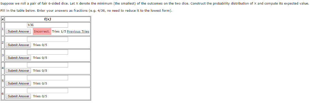 Solved Suppose we roll a pair of fair 6-sided dice. Let X | Chegg.com