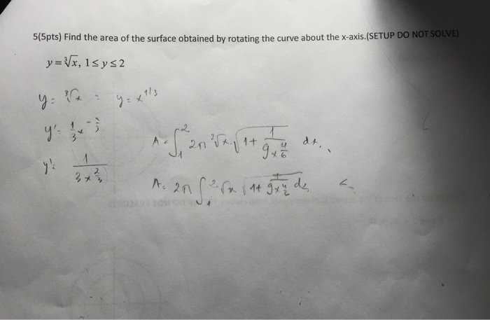 Solved Find the area of the surface obtained by rotating the | Chegg.com