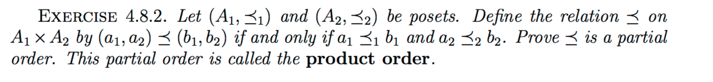 Solved Let (A_1, PrecedesEqual_1) and (A_2, PrecedesEqual_2) | Chegg.com