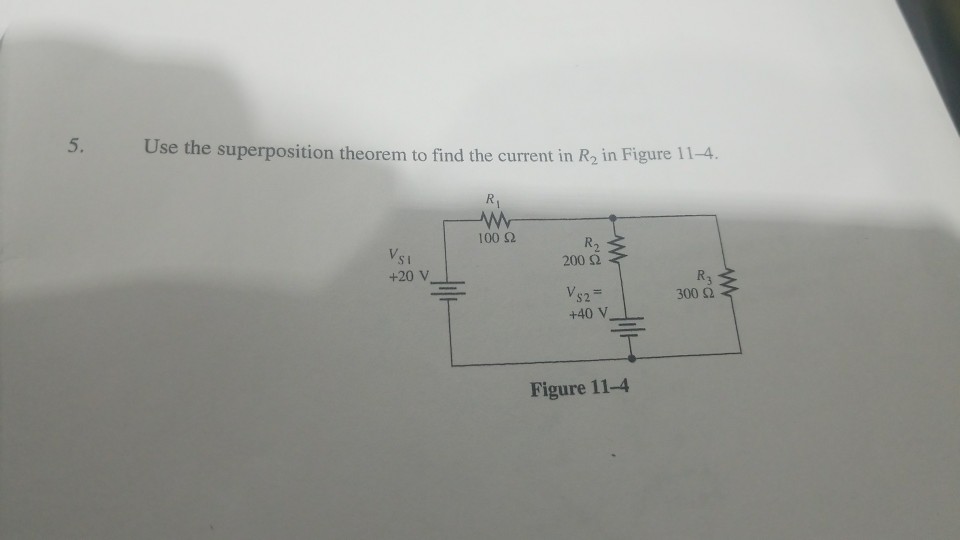 Solved Use the superposition theorem to find the current in | Chegg.com