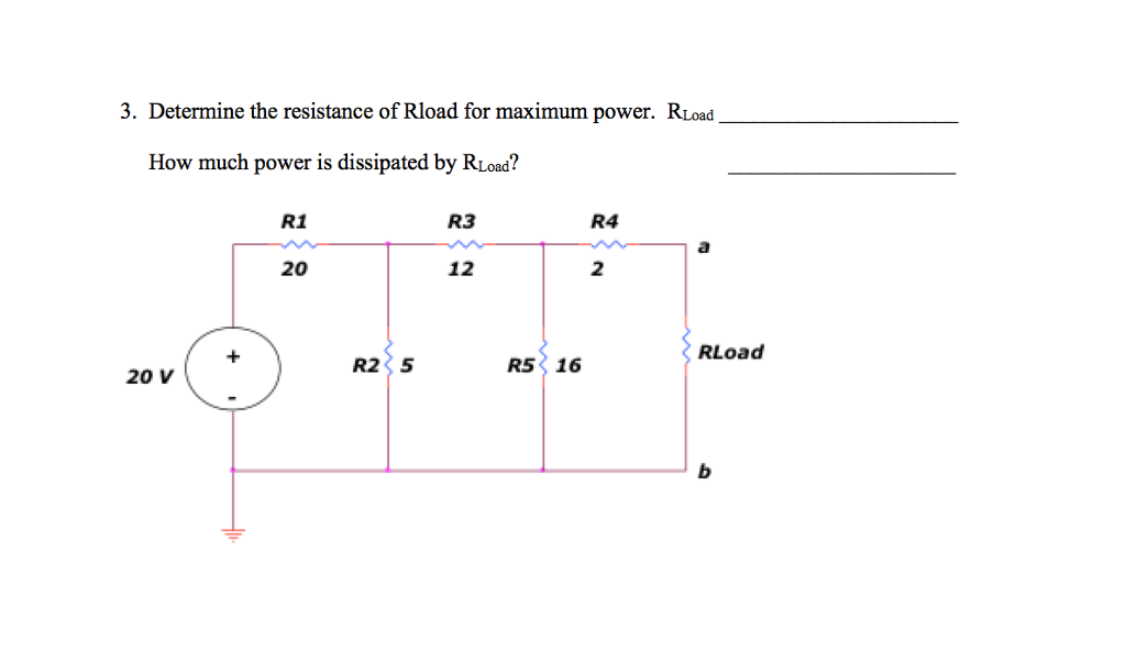 Solved Determine the resistance of R_load for maximum power. | Chegg.com