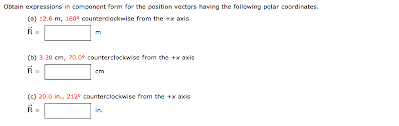 Solved Obtain expressions in component form for the position | Chegg.com Solved Obtain expressions in component form for the position | Chegg.com