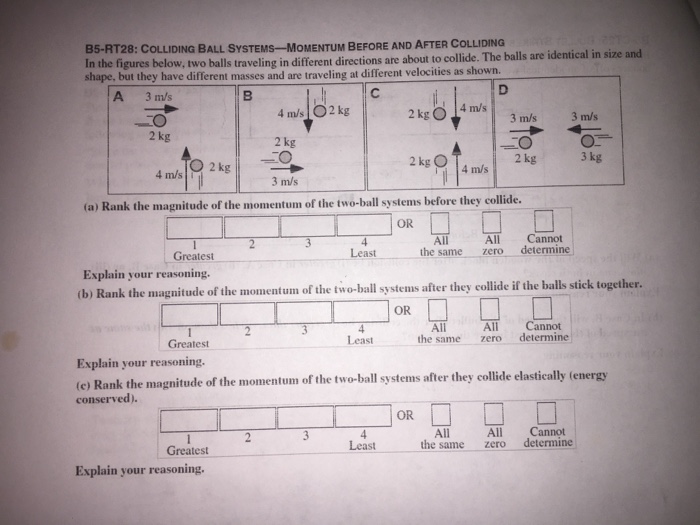 Solved In the figures below, two balls traveling in | Chegg.com