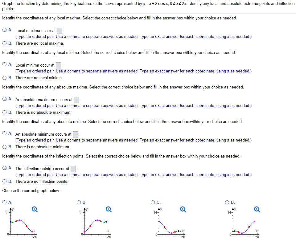 Solved Graph the function by determining the key features of | Chegg.com