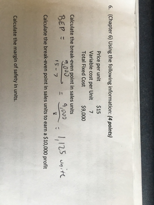 Solved Using the following information: Calculate the | Chegg.com