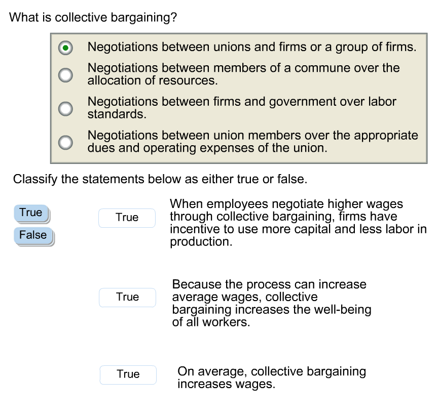 Solved What is collective bargaining? Negotiations between | Chegg.com