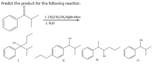 Solved Predict the product for the following reaction. | Chegg.com