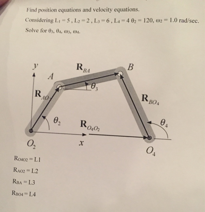 Solved Find position equations and velocity equations. | Chegg.com