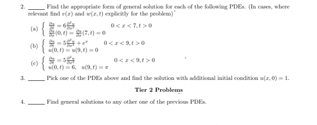 Solved 2. Find the appropriate form of general solution for | Chegg.com