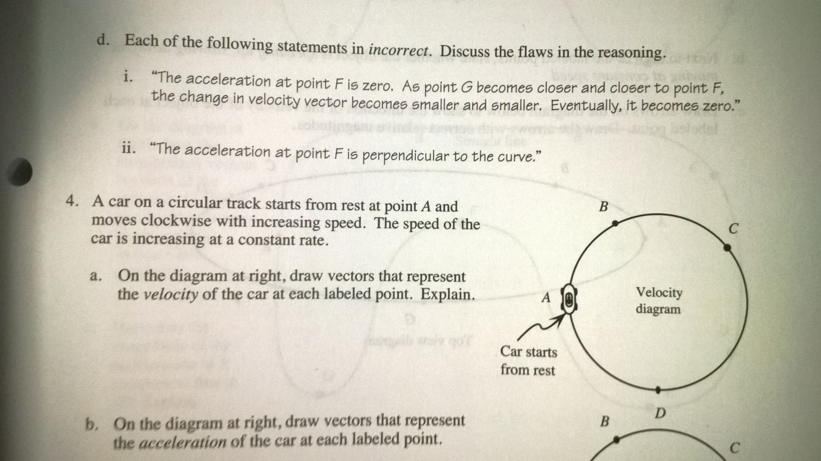 Solved 3. An object starts from rest at point F and speeds | Chegg.com