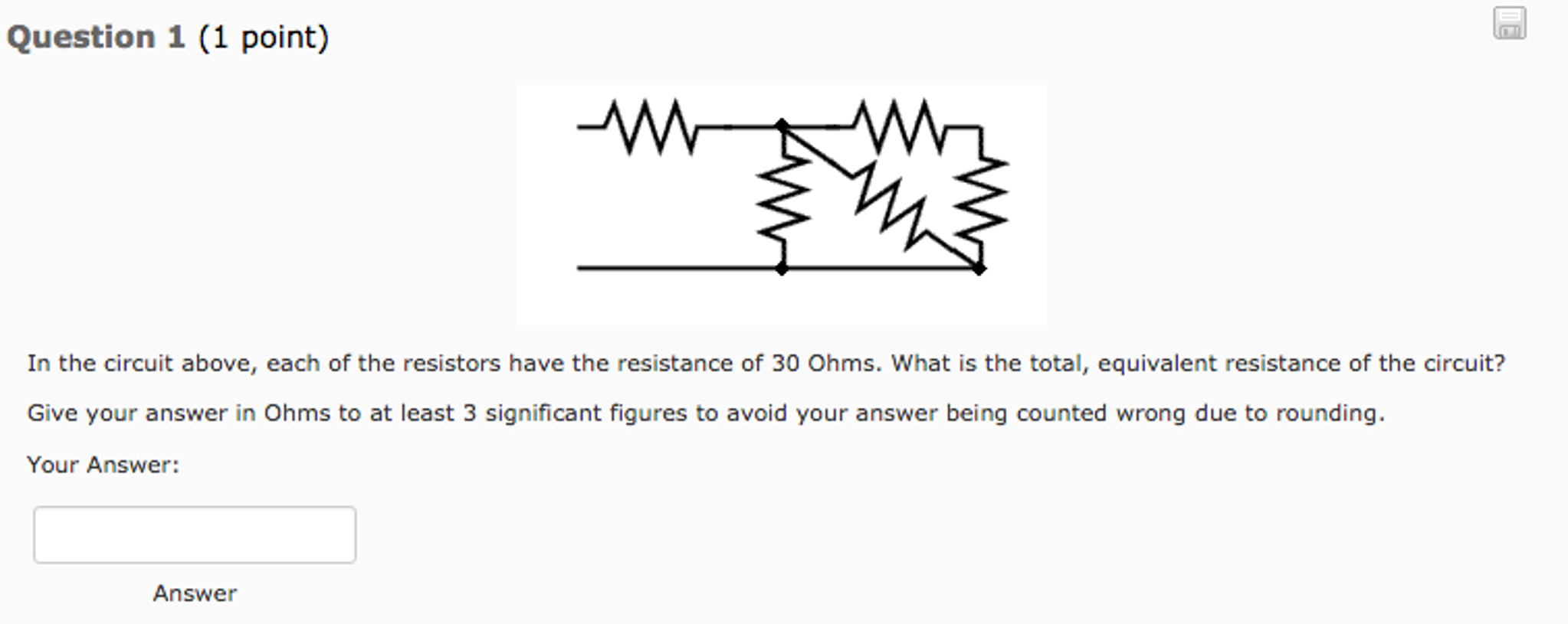 Solved In the circuit above, each of the resistors have | Chegg.com
