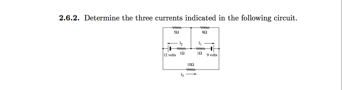 Solved Determine the three currents indicated in the | Chegg.com