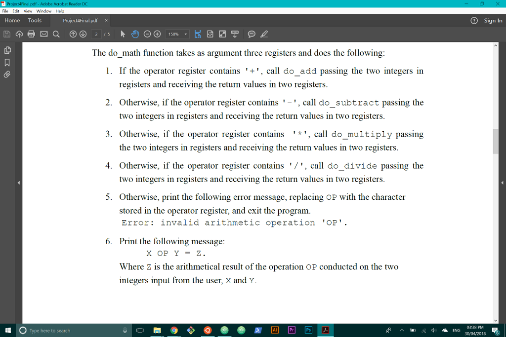 Solved For a Computer Architecture and Organization class, | Chegg.com