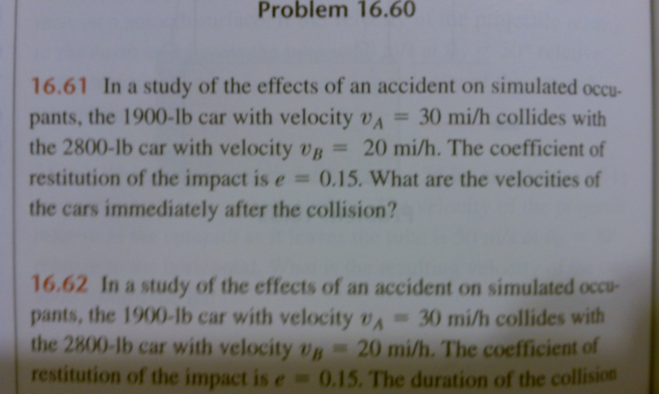 Solved In a study of the effects of an accident on simulated | Chegg.com
