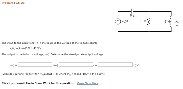 Solved The input to the circuit shown in the figure is the | Chegg.com