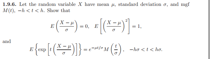 Solved Let the random variable X have mean ?, standard | Chegg.com