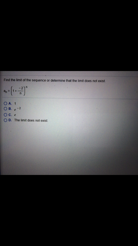Solved Find The Limit Of The Sequence Or Determine That The 8081