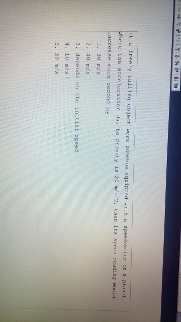 Solved If a freely falling object were somehow equipped with | Chegg.com