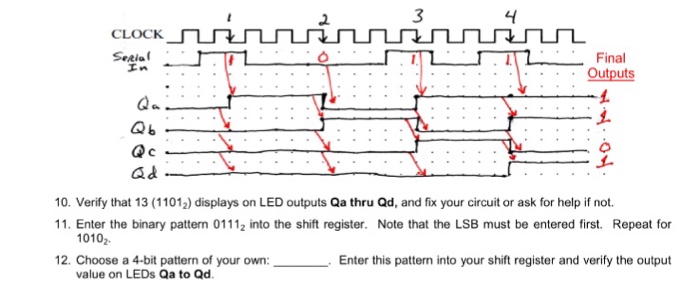 Solved EXERCISE 1: Discrete SIPO Shift Register Your first | Chegg.com