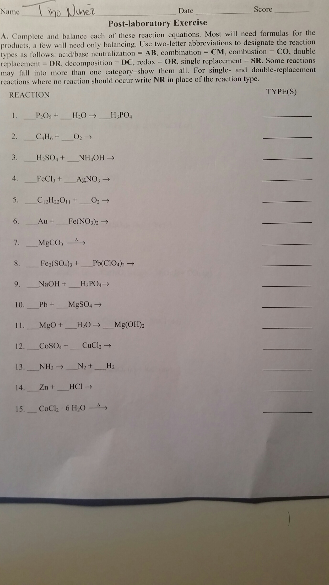 Complete And Balance Each Combustion Reaction Complete And Balance Each Combustion Reaction