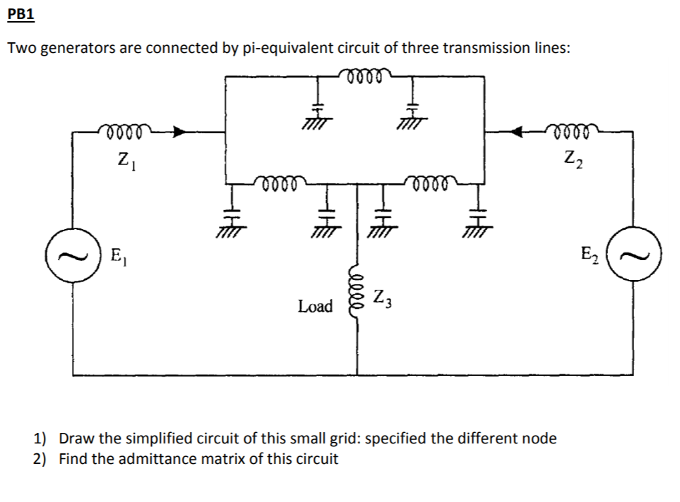 Solved PB1 Two generators are connected by pi-equivalent | Chegg.com