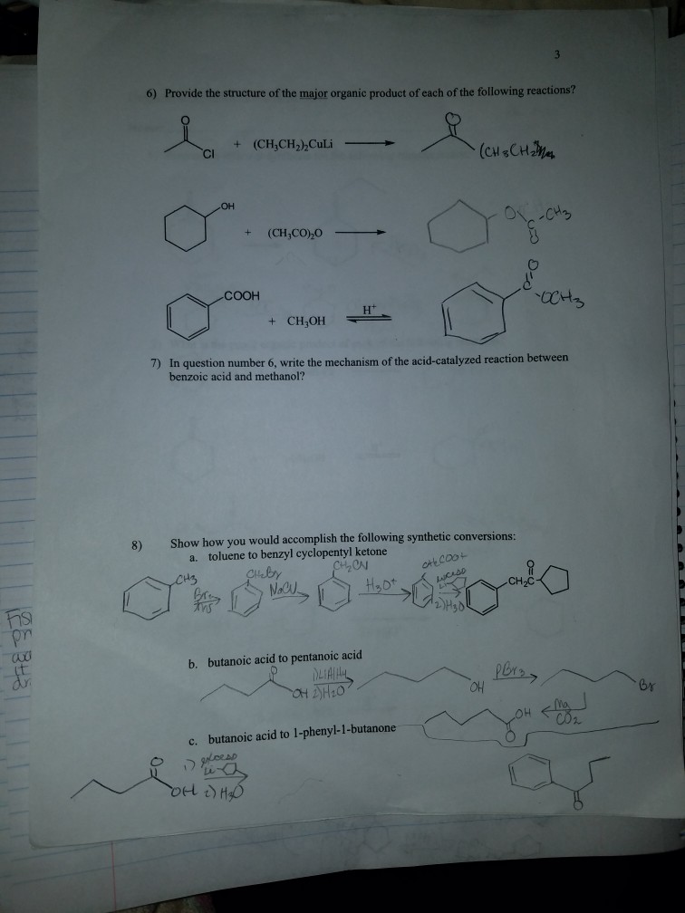 Solved Dr. Awad 1) Propose an efficient synthesis for the | Chegg.com