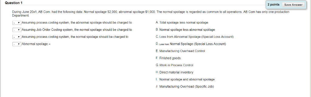 Solved Question 1 2 points Save Answer During June 20x1, AB | Chegg.com