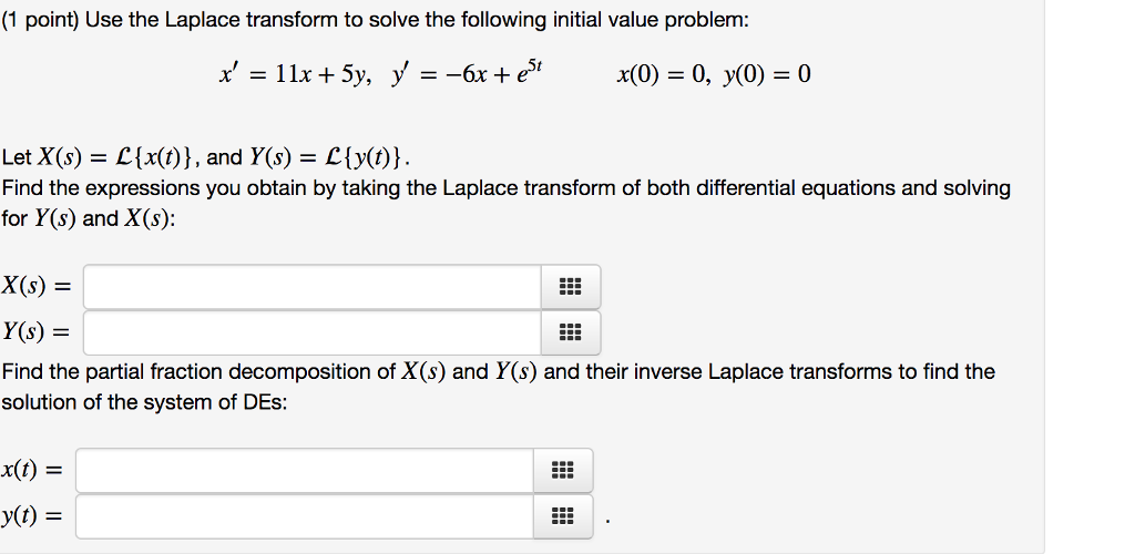 Solved Use the Laplace transform to solve the following | Chegg.com