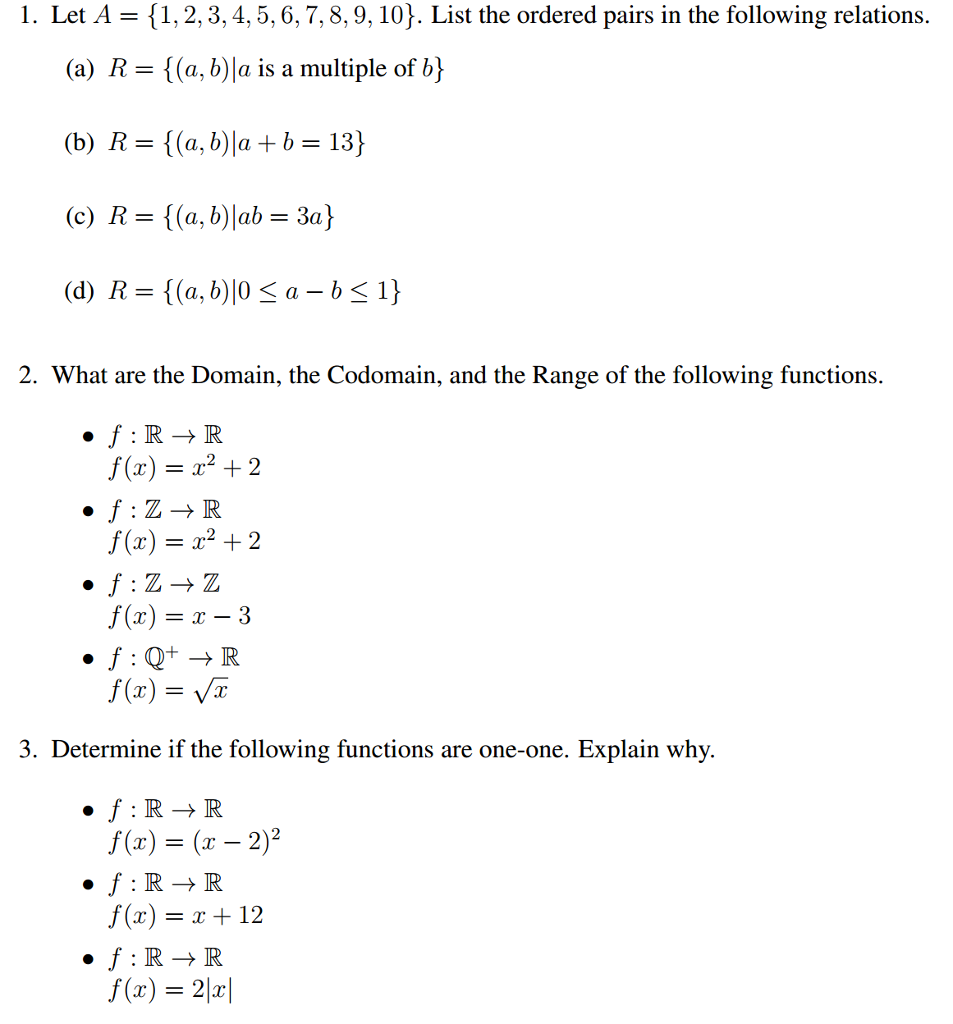 Solved Let A 1 2 3 4 5 6 7 8 9 10 List The Chegg