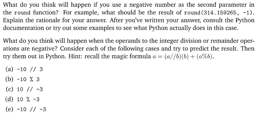 Solved What do you think will happen if you use a negative | Chegg.com