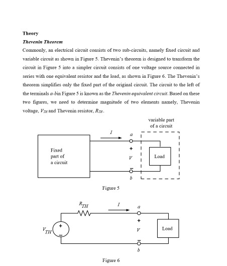 Solved Question 4 (25 marks) Laboratory 2: Thevenin Theorem | Chegg.com