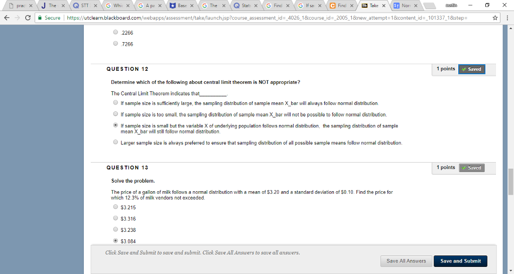 Solved ← → c Secure! https://utclearn.bla | Chegg.com