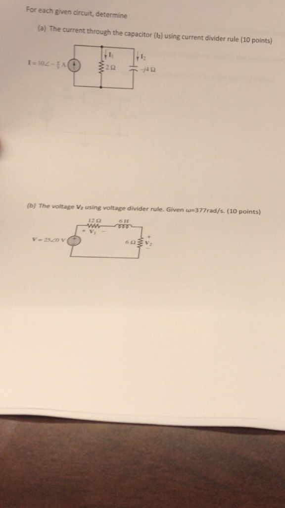 Solved For each given circuit, determine (a) The current | Chegg.com