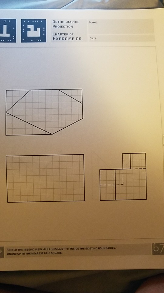 Solved ORTHOGRAPHIC PROJECTION NAME IL CHAPTER 02 EXERCISE | Chegg.com