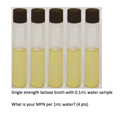 5.) Consider the following MPN test: Double strength | Chegg.com