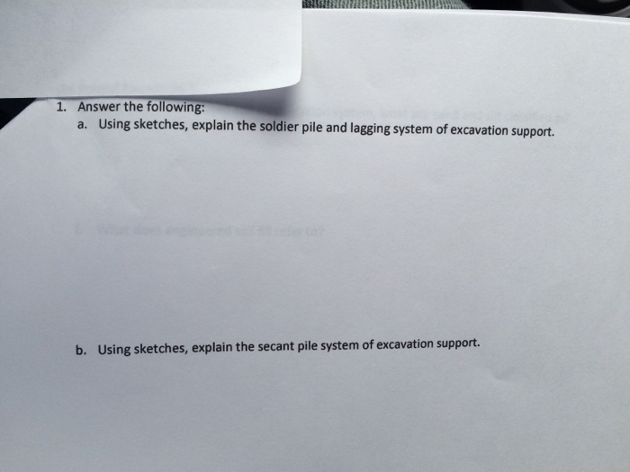 Solved 1. Answer the following: a. Using sketches, explain | Chegg.com