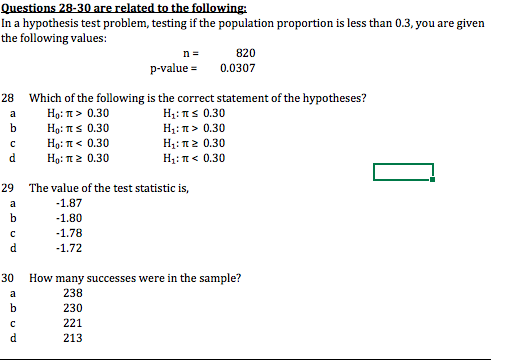 Solved In a hypothesis test problem, testing if the | Chegg.com
