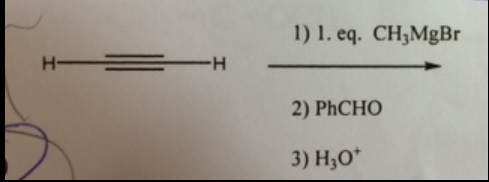 Solved 1) 1. eq. CH3MgBr 2) PhCHO 3) H,00 | Chegg.com