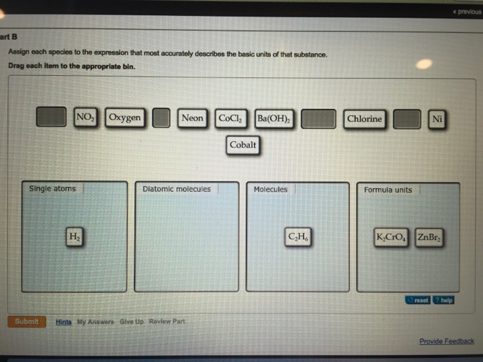 Solved Assign each species to the expression that most | Chegg.com