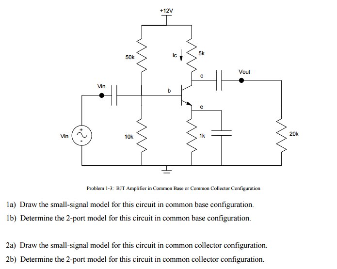 Solved Draw the small-signal model for this circuit in | Chegg.com