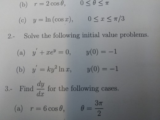 Solved (b) r=2cos ?, 0