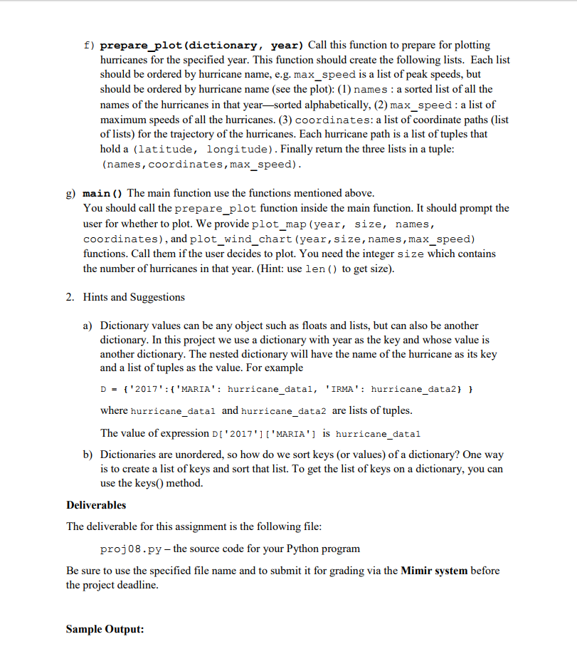 Assignment Overview Dictionaries Lists and Tuples | Chegg.com